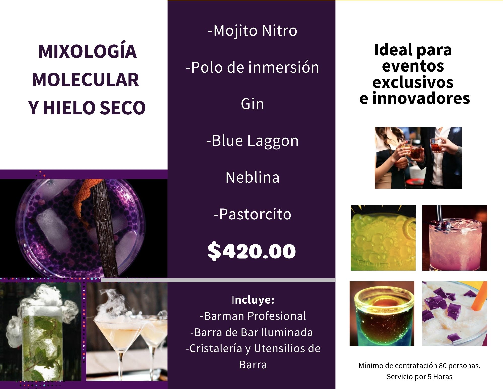 Bebidas y barra libre - Eventos Autor