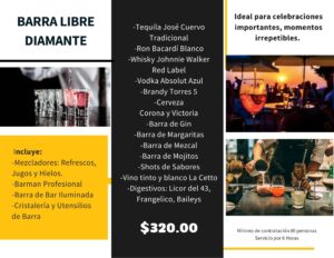 Bebidas y barra libre - Eventos Autor